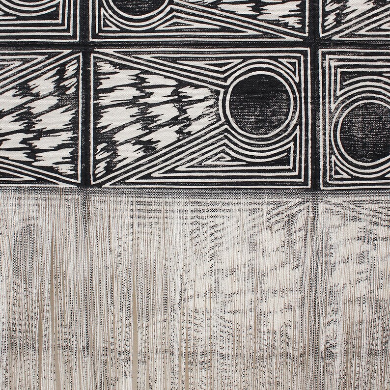 Medium Comet Block Printed Fringe Wall Hanging - Etsy
