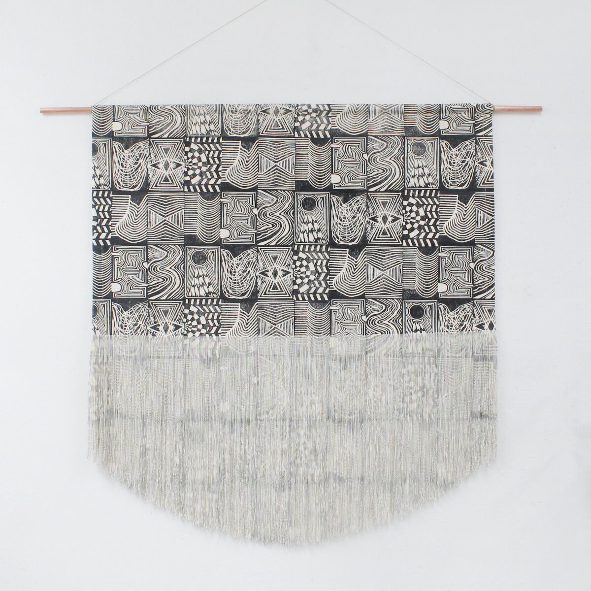 Patchwork Large Block Print Wall Hanging - Etsy