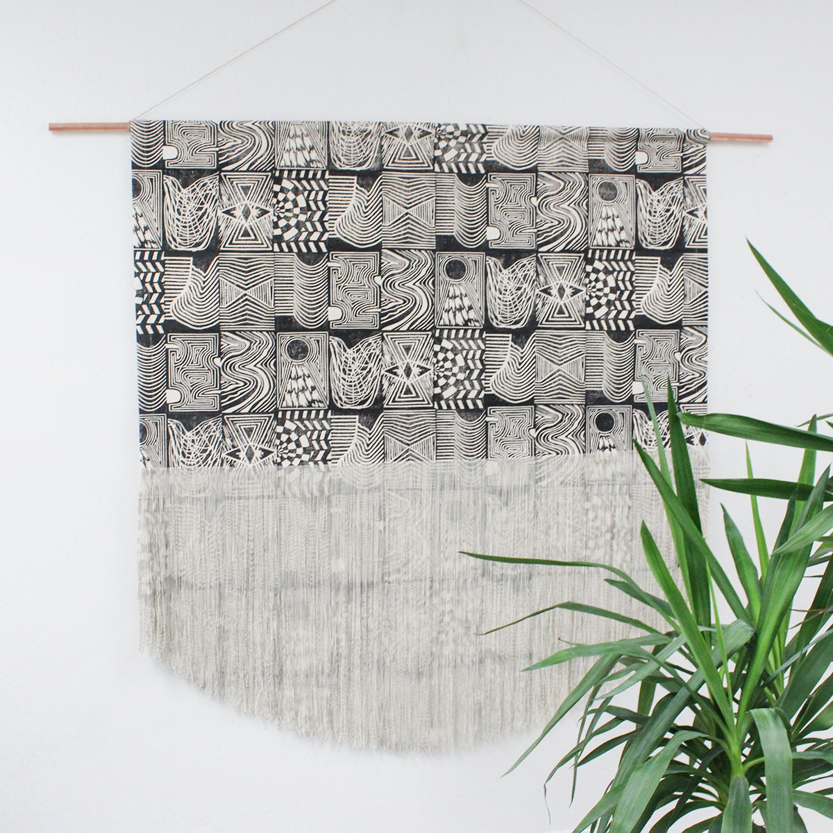 Patchwork Large Block Print Wall Hanging - Etsy