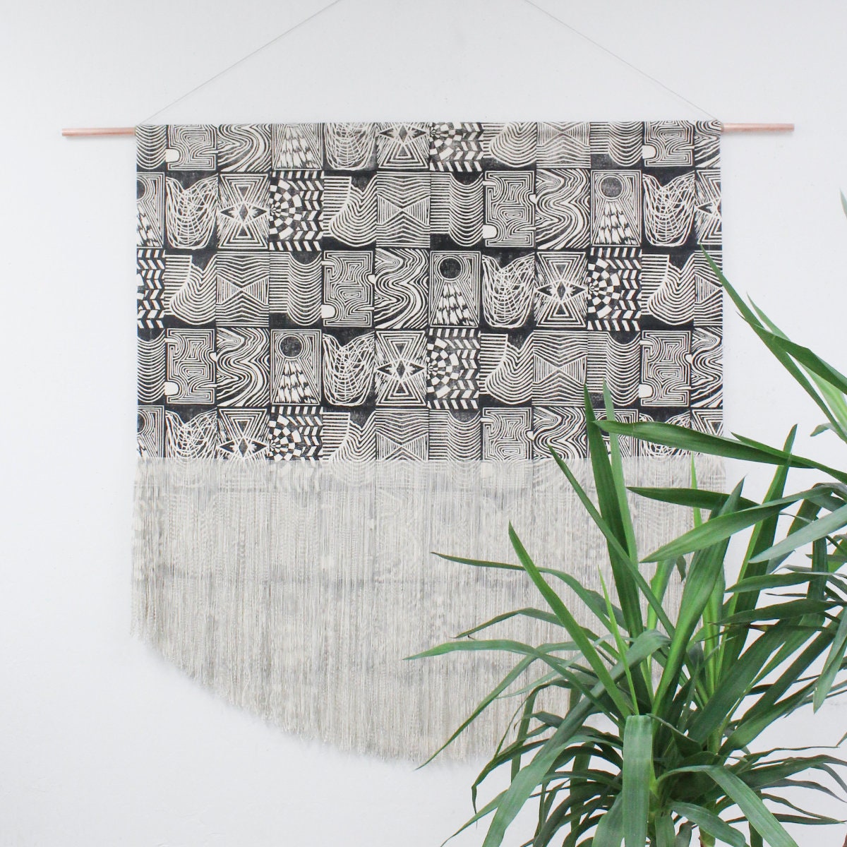 Patchwork Large Block Print Wall Hanging - Etsy