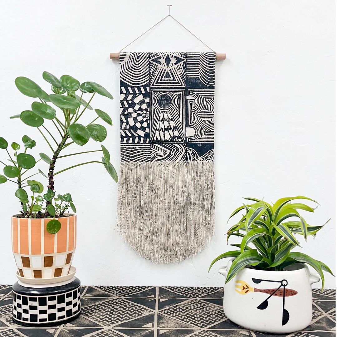 Patchwork Block Print Wall Hanging - Etsy