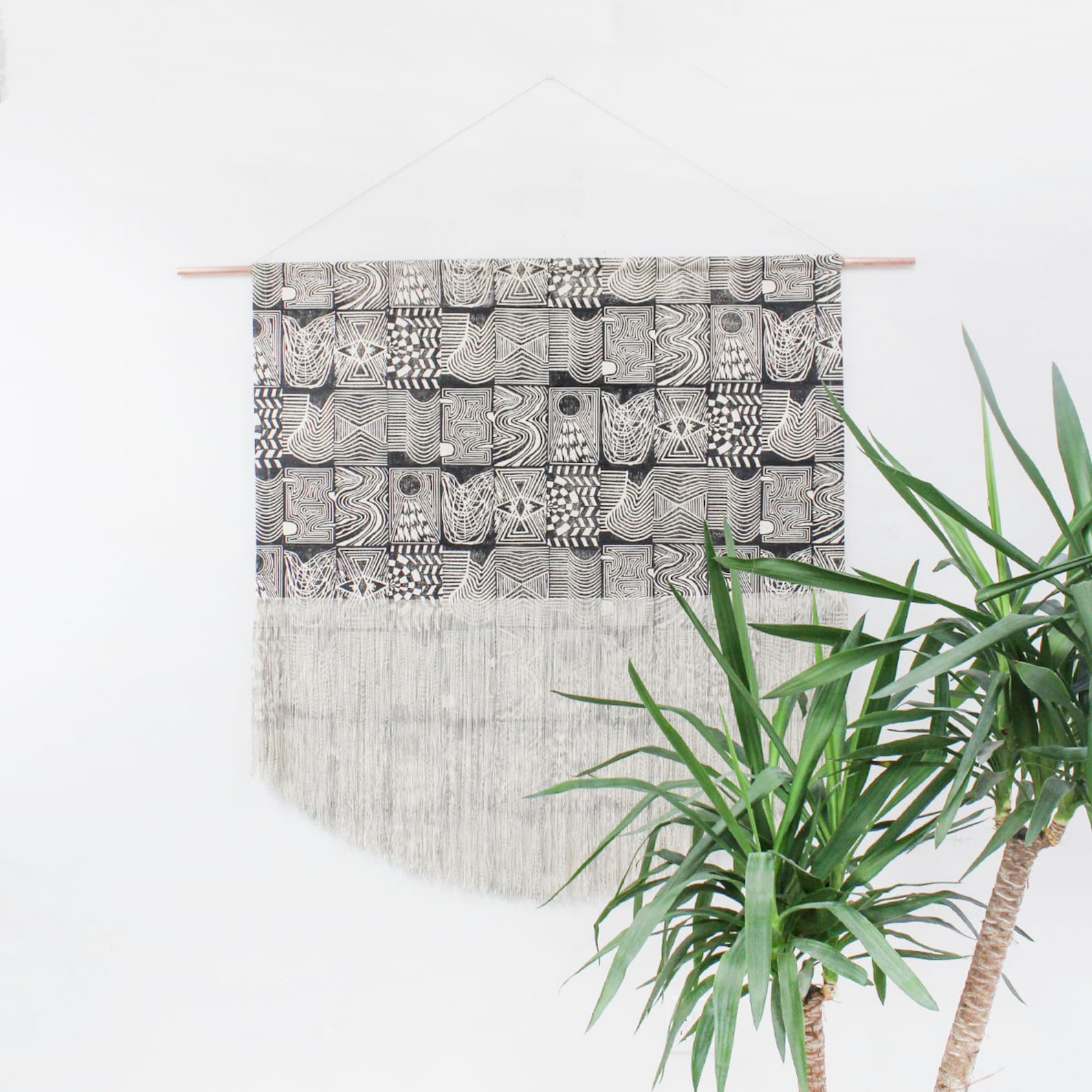 Patchwork Large Block Print Wall Hanging - Etsy