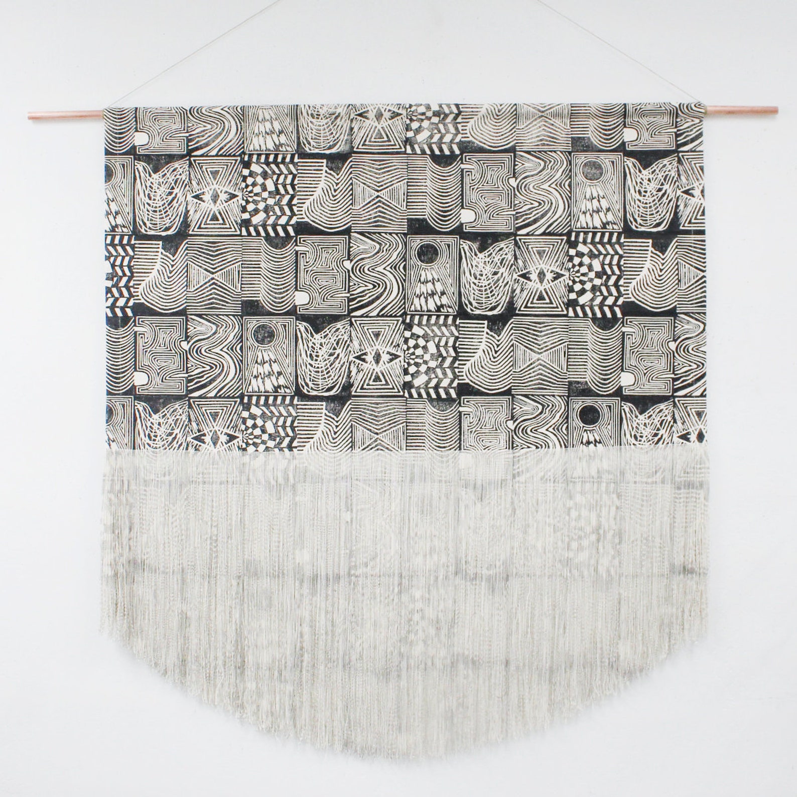 Patchwork Large Block Print Wall Hanging - Etsy