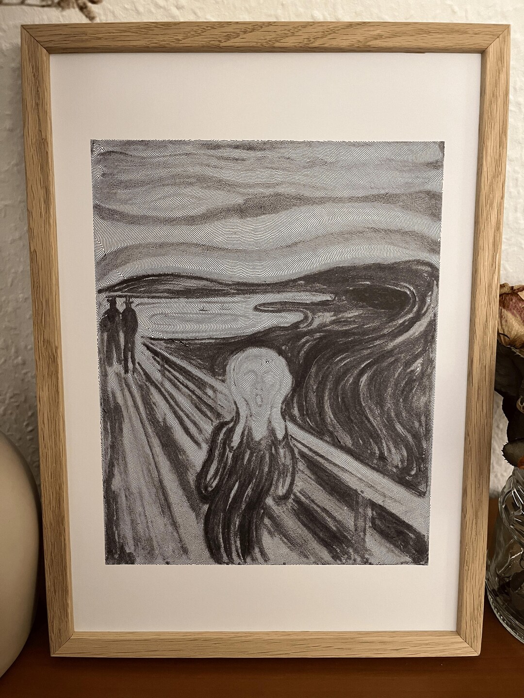 The Scream Line Art Drawing: Munch Inspired Artwork - Etsy