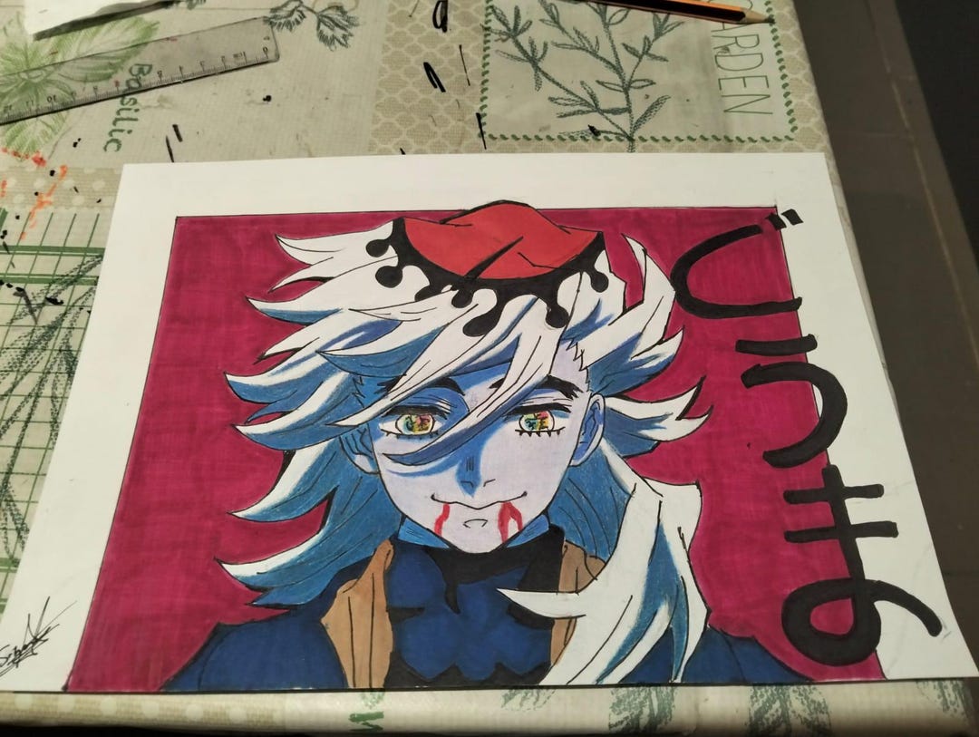 Drawing Kimetsu No Yaiba Douma - Etsy