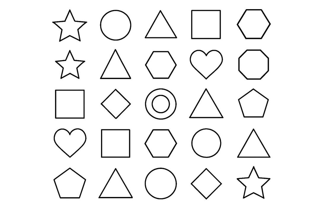 Basic Shapes Clipart - Etsy UK