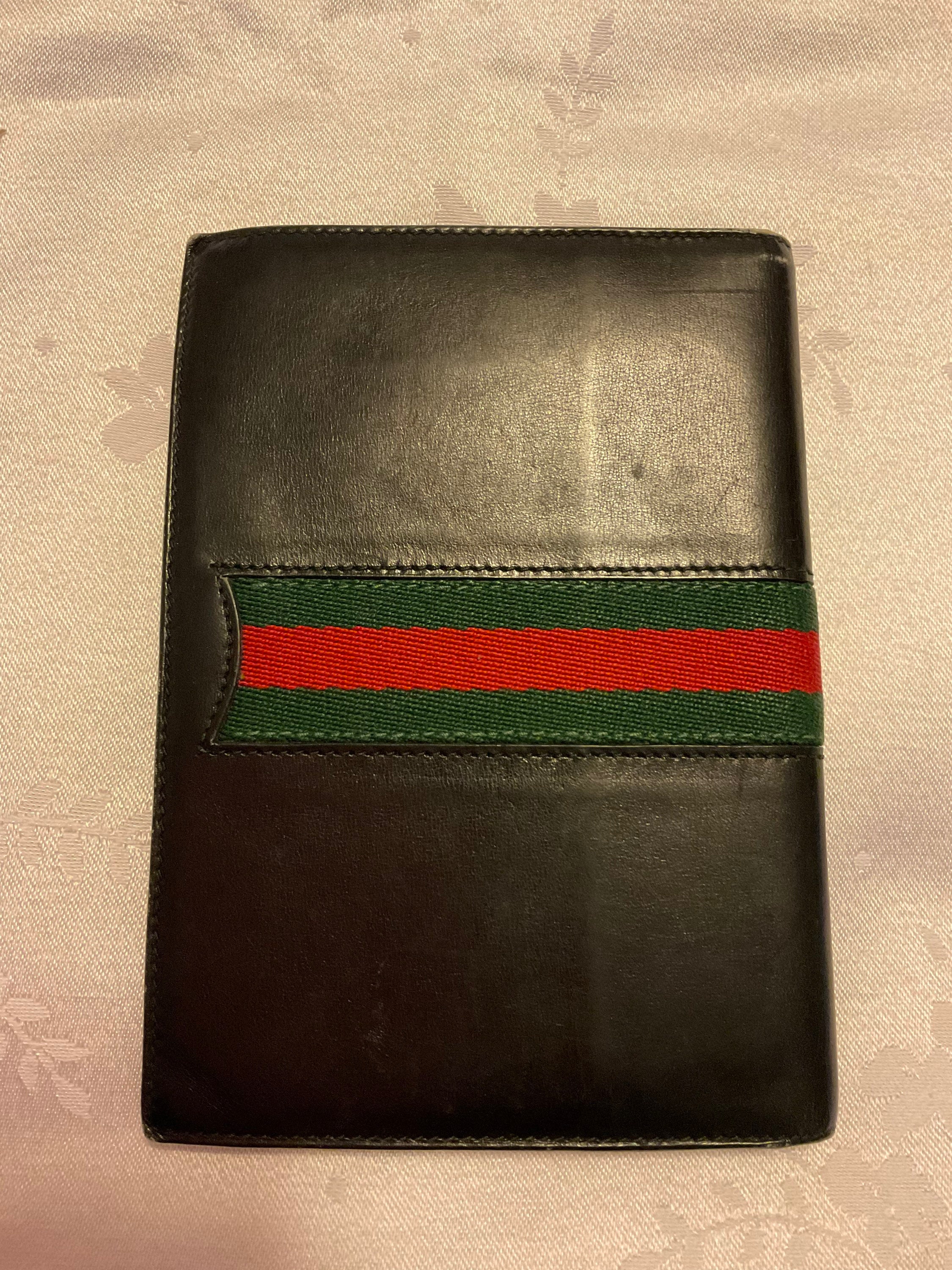 Vintage GUCCI Notebook Scratch Pad Black Leather Planner Binder - Etsy
