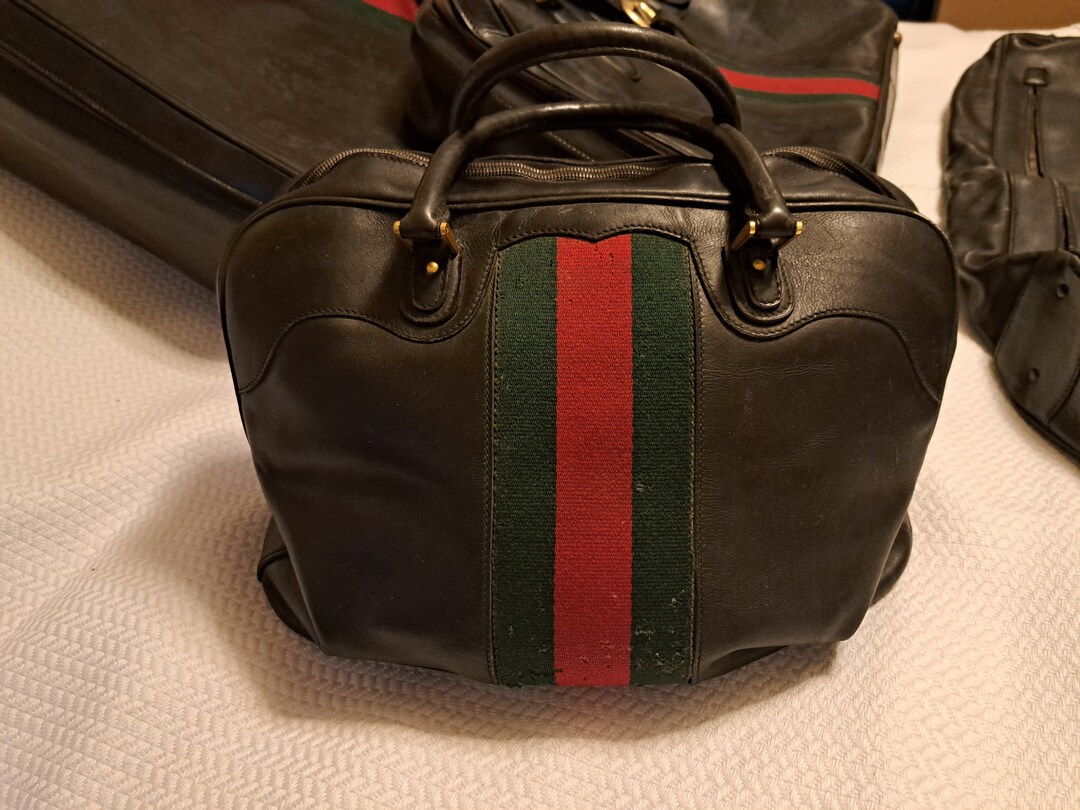Authentic Vintage Gucci Sherry Line Leather Bag! - Etsy