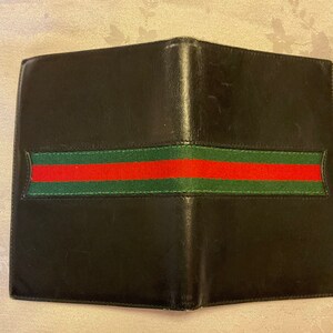 Vintage GUCCI Notebook Scratch Pad Black Leather Planner Binder - Etsy