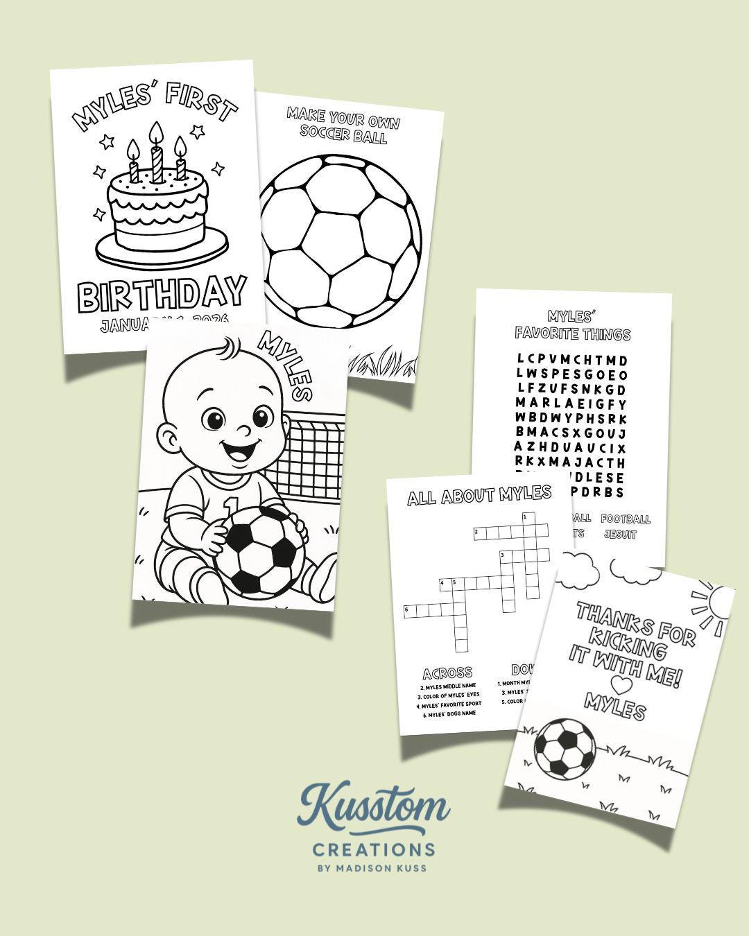 Custom Kids Coloring Packets – Personalized Party Favors, Birthday ...