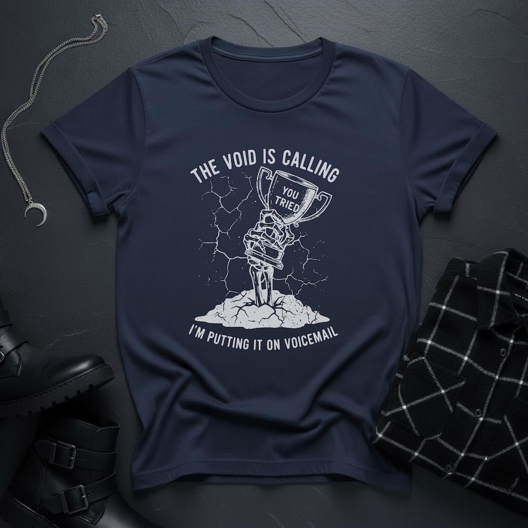 The Void is Calling Skull Hand Phone Voicemail T-shirt - Etsy