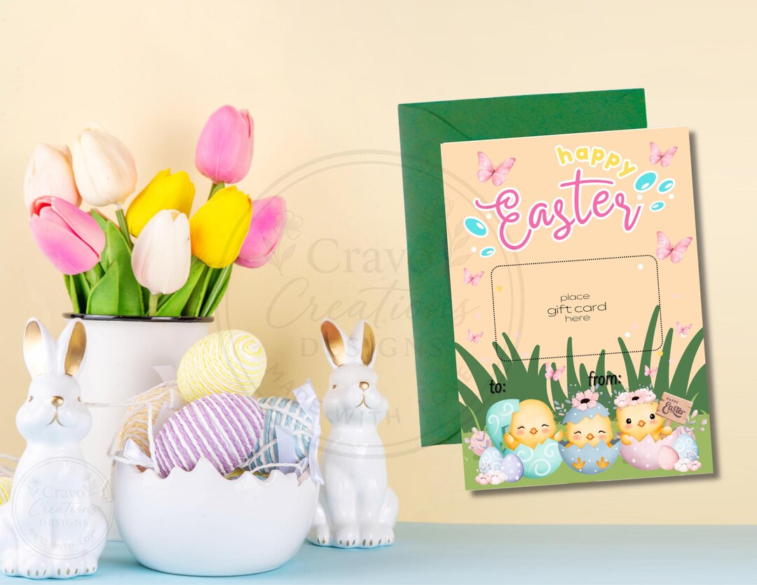 Printable Easter Gift Card Holders for Kids, Teens, Adults, Teachers ...