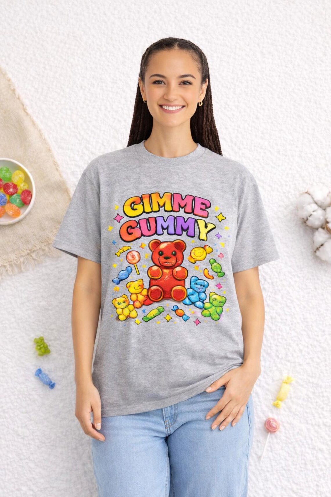Gimme Gummy T-shirt, Y2K Candy Gummy Bear Shirt, Comfort Colors Tee ...