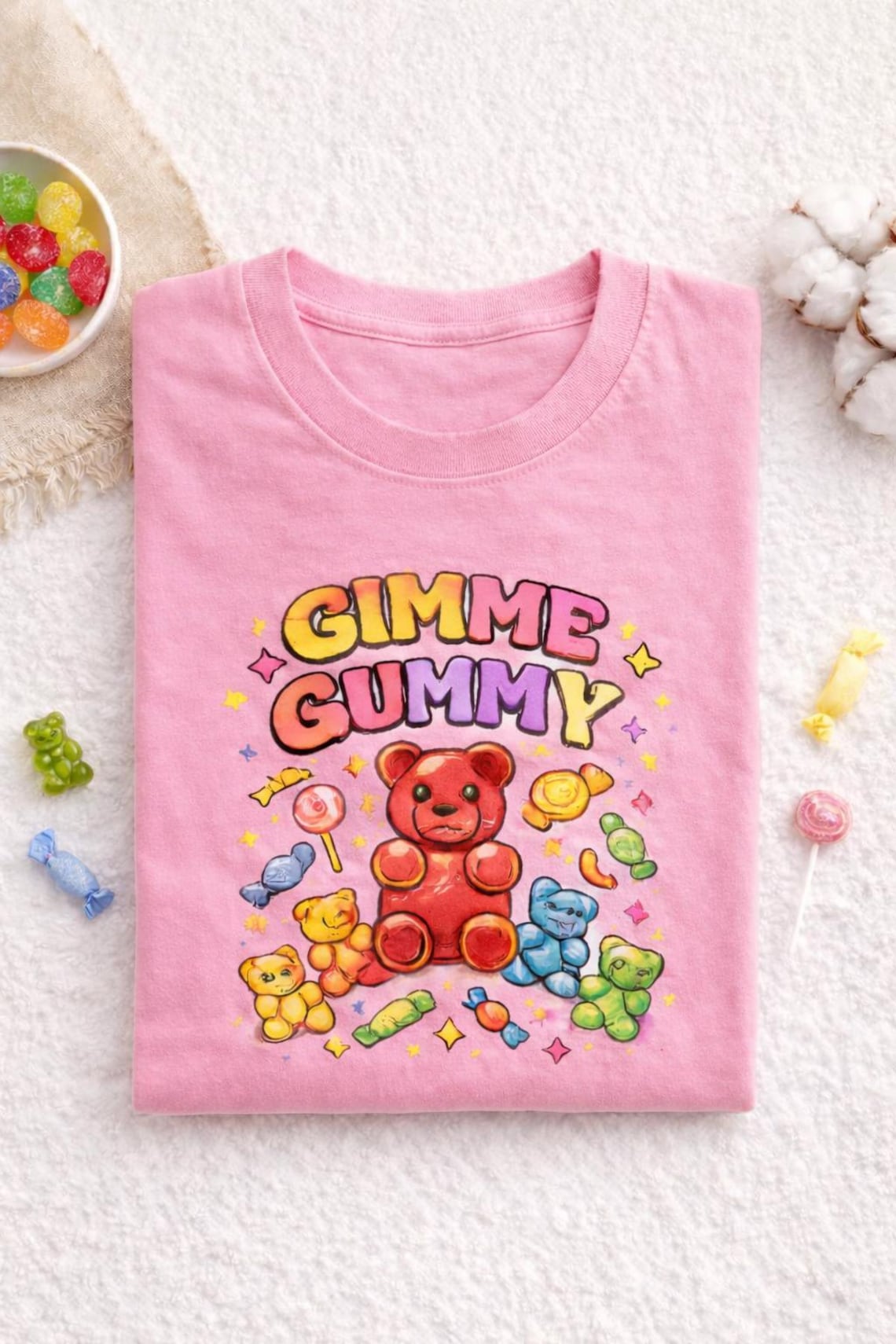 Gimme Gummy T-shirt, Y2K Candy Gummy Bear Shirt, Comfort Colors Tee ...