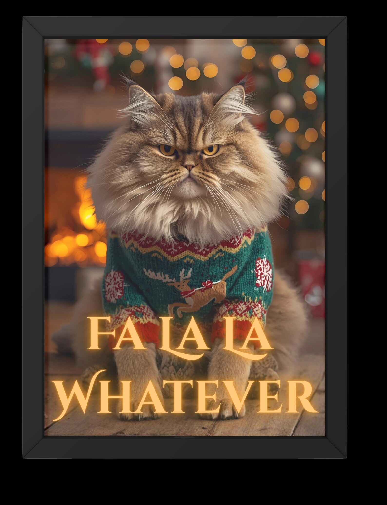 Grumpy Cat Christmas Printable | Sarcastic Holiday Decor (instant ...