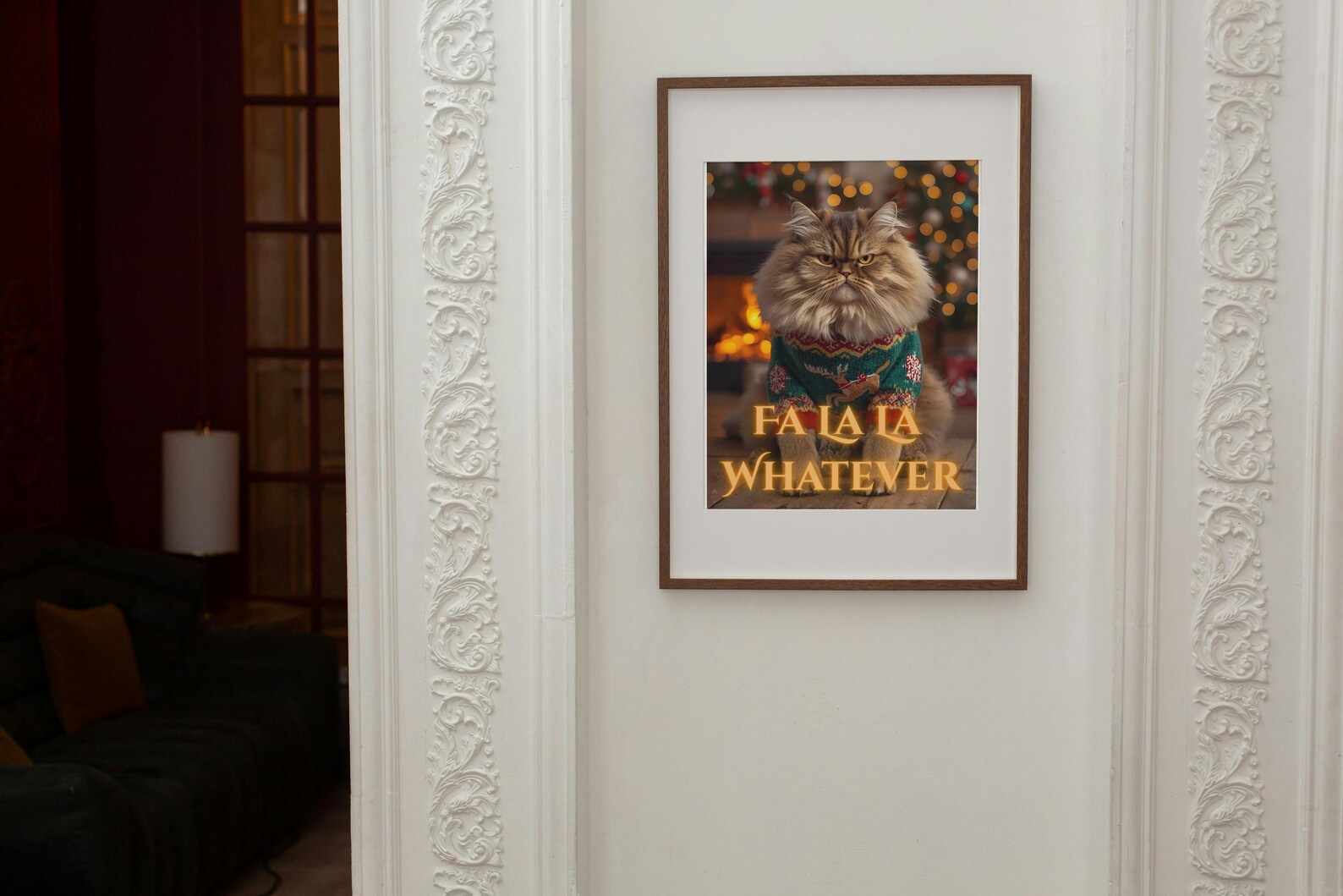 Grumpy Cat Christmas Printable | Sarcastic Holiday Decor (instant ...