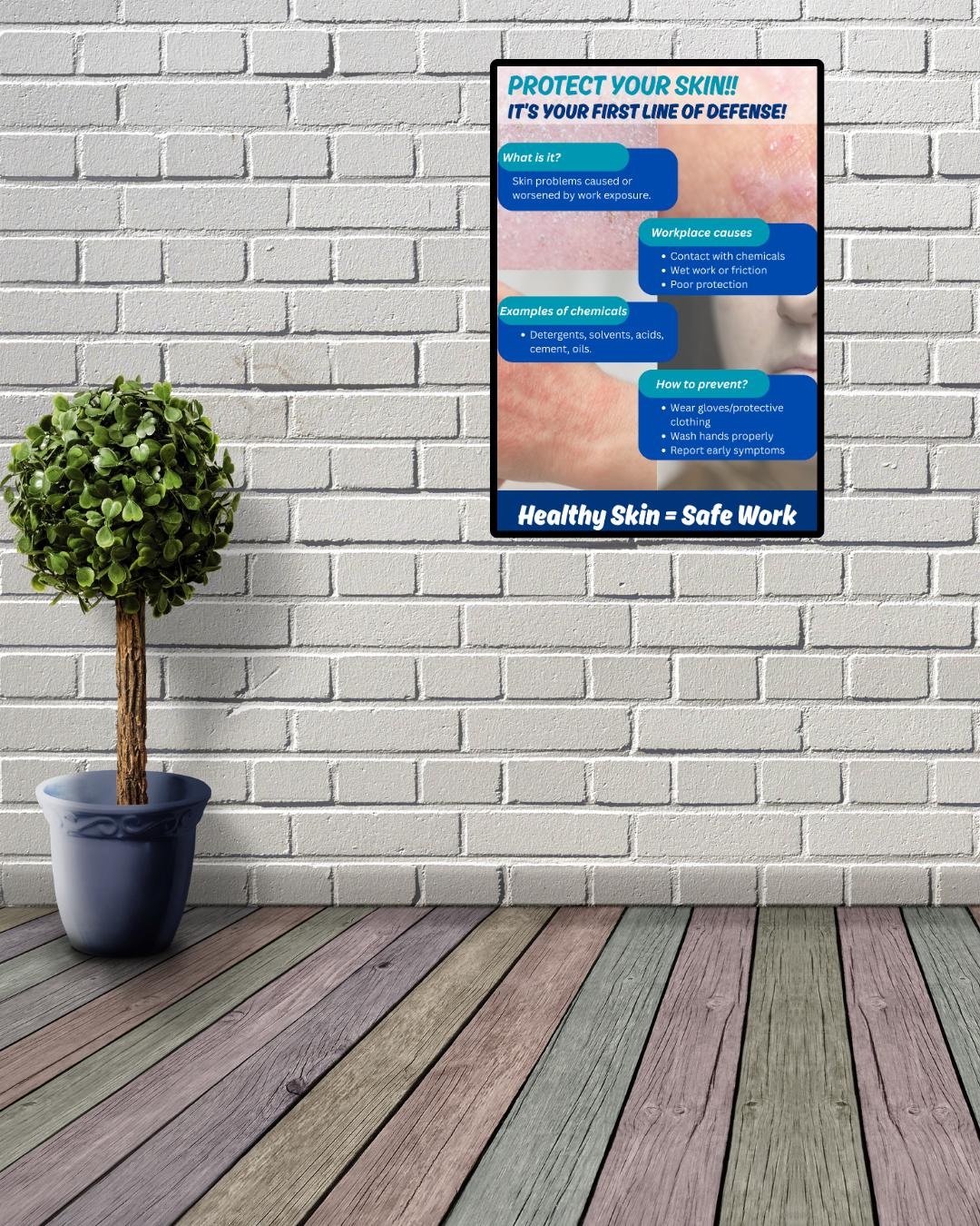 Workplace Dermatitis Prevention Poster | Skin Health Education | Safety ...