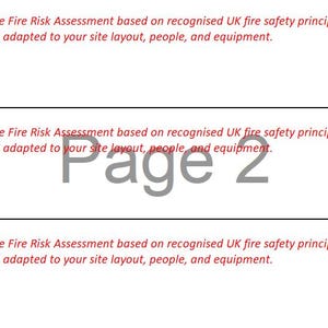 Fire Risk Assessment Template 2026/2027 | UK Fire Safety FRA Form | Editable Word & PDF - Etsy