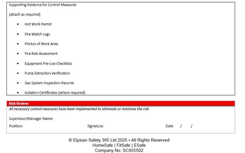 Hot Work Job Hazard Assessment Template - Etsy