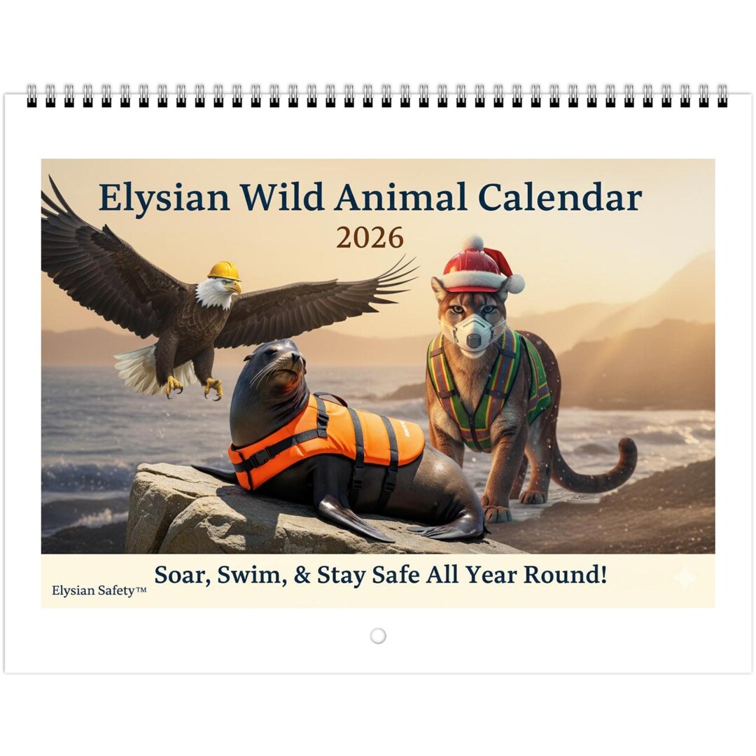 Elysian Wild Animal Safety Calendar 2026 – American Wildlife PPE ...