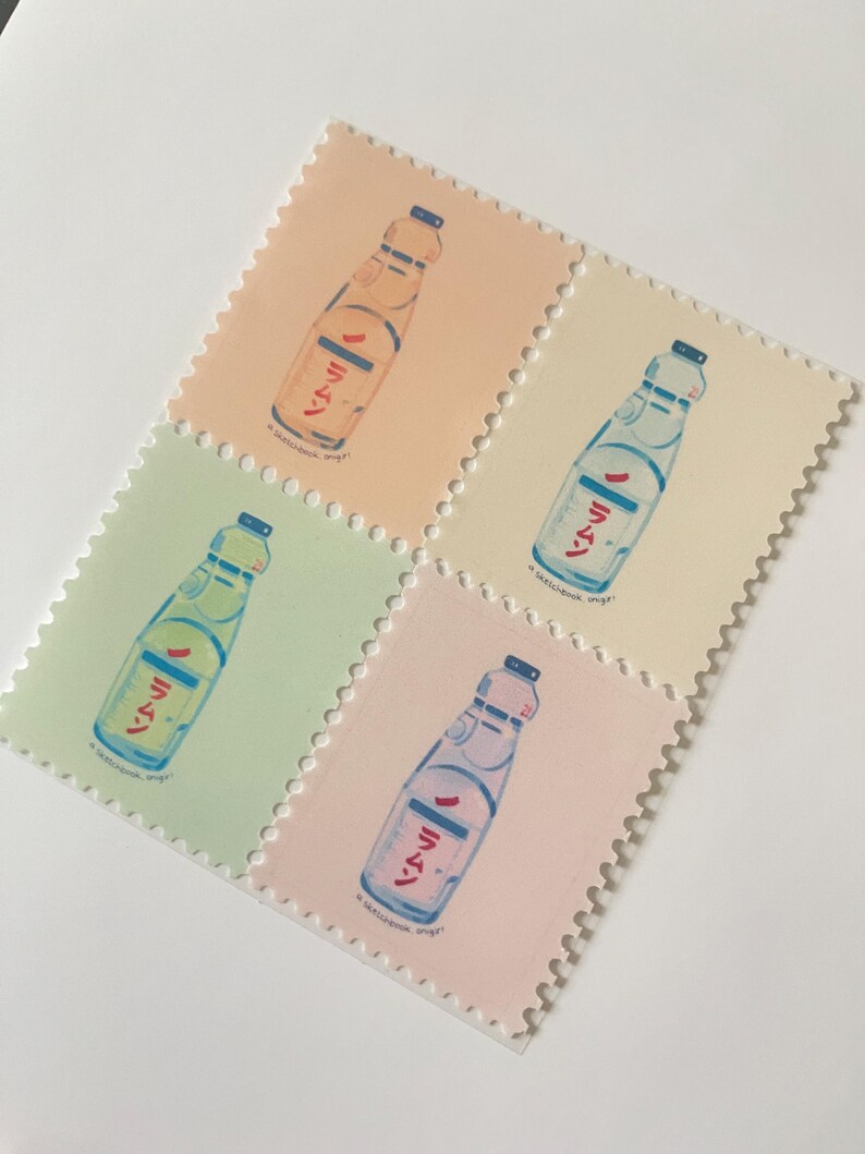 Kawaii Japanese Ramune Soda Stickers | Pastel Vinyl Set - Etsy