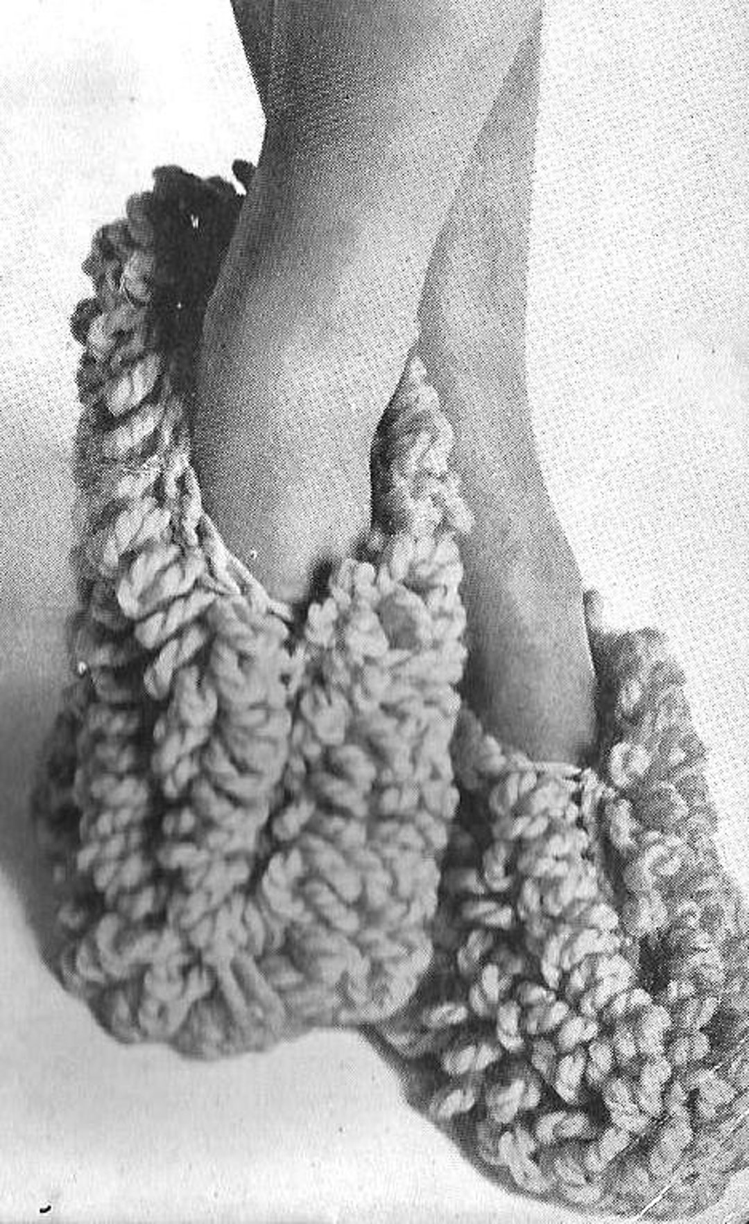 Loop Stitch Slippers Vintage Crochet Pattern PDF INSTANT DOWNLOAD - Etsy
