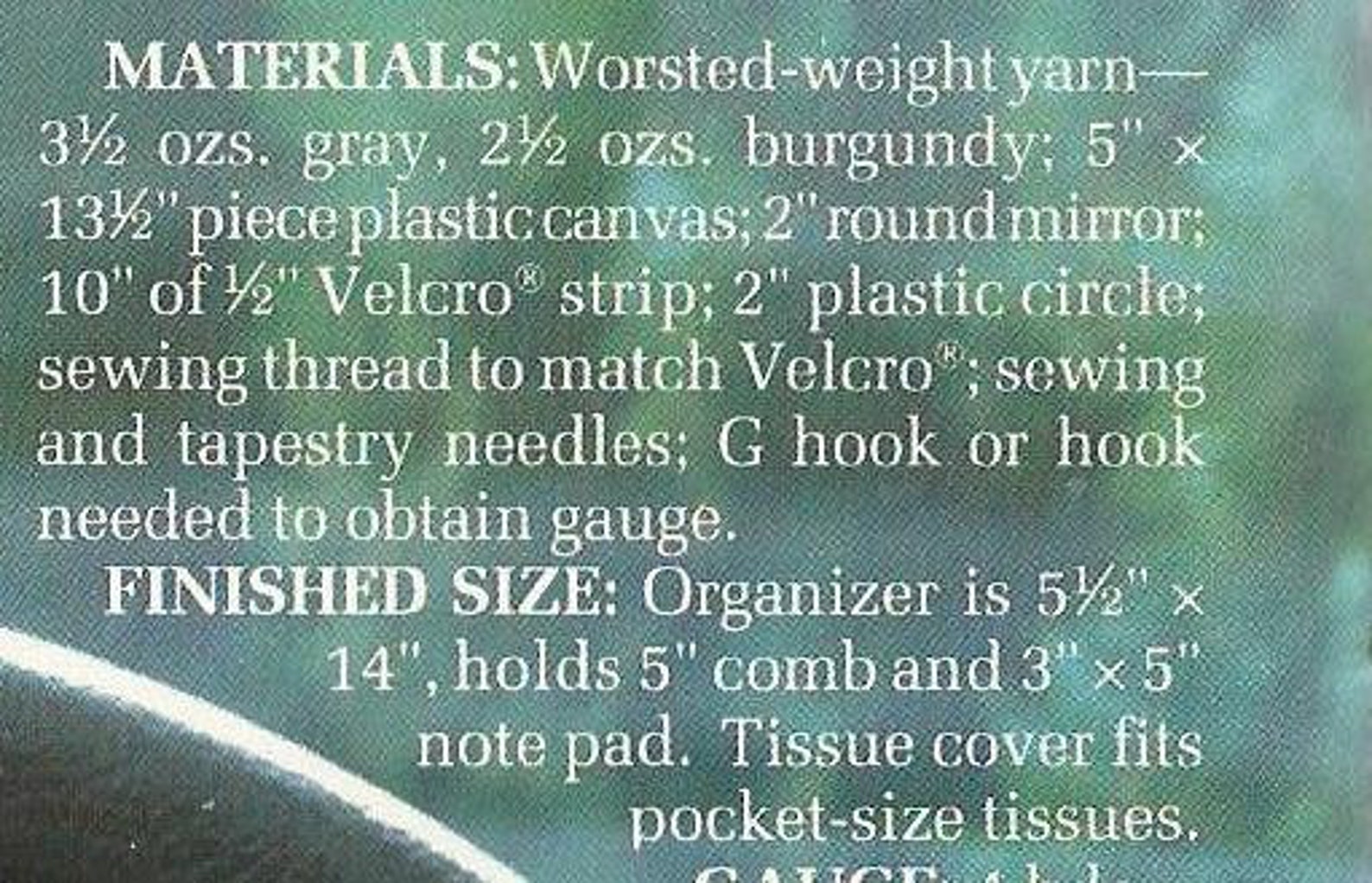 Car Visor Organizer Vintage 90's Crochet Pattern PDF INSTANT DOWNLOAD ...