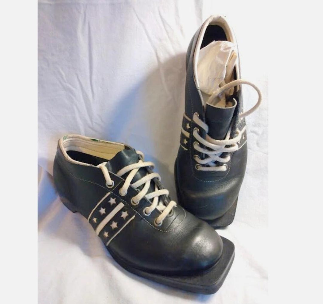 Vintage Falk 3-pin Cross Country Ski Boots Shoes Size 33 Leather Norway ...