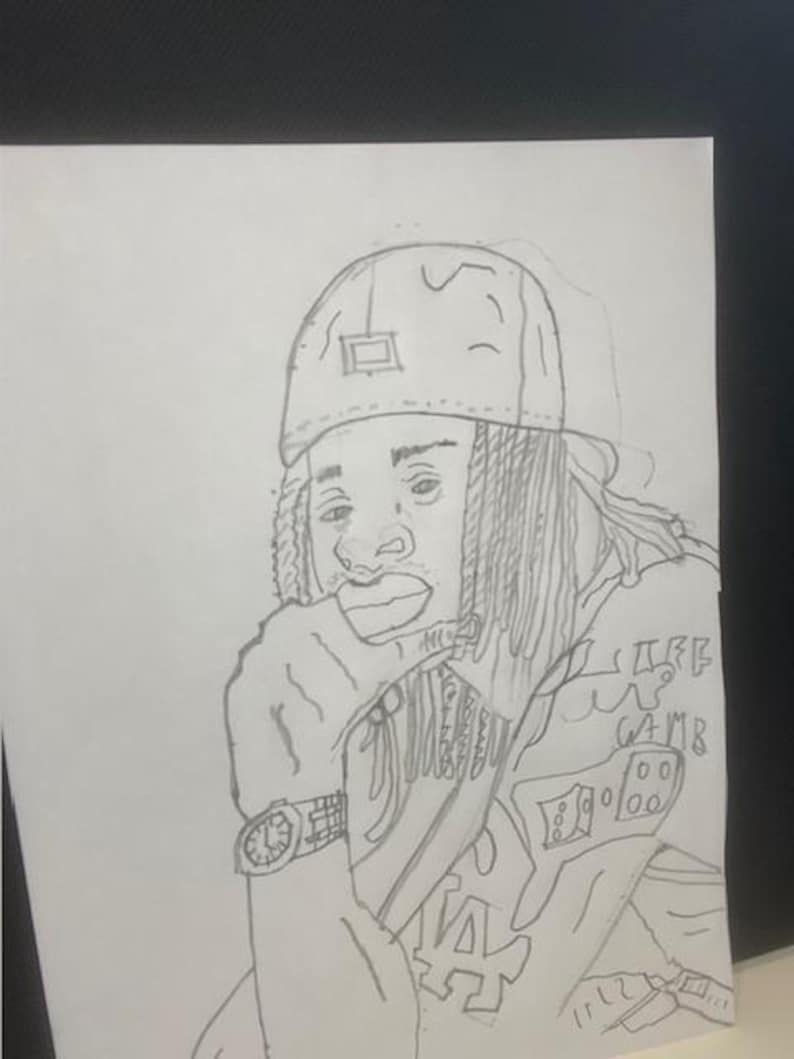 King Von Drawing - Etsy