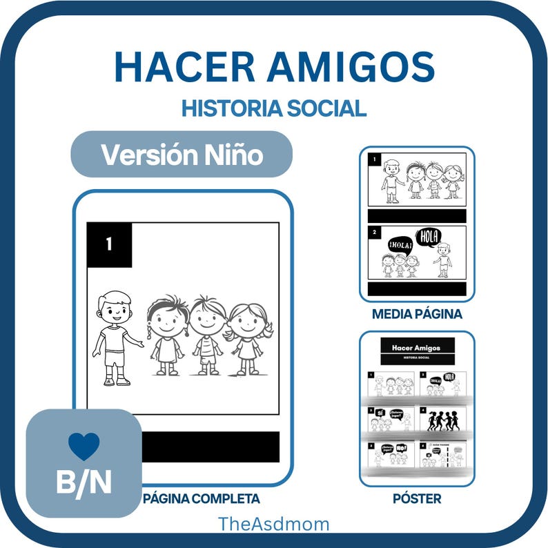Hacer Amigos – Historia Social Para Niños En Español | Autismo ...