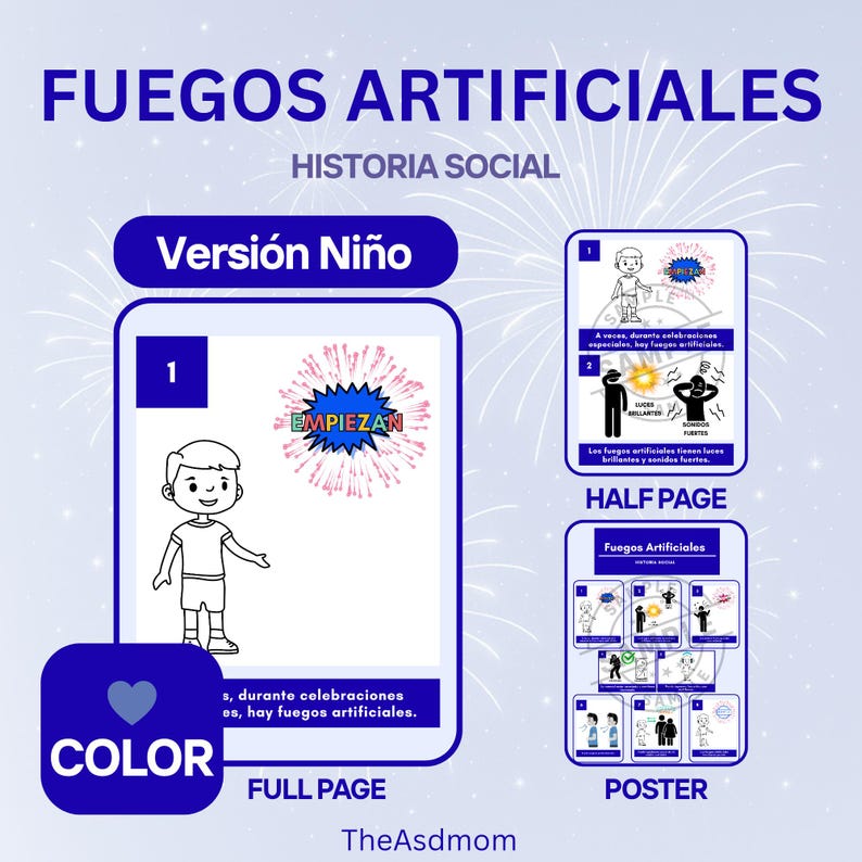 Fuegos Artificiales Autismo Año Nuevo | Historia Social Visual Para ...