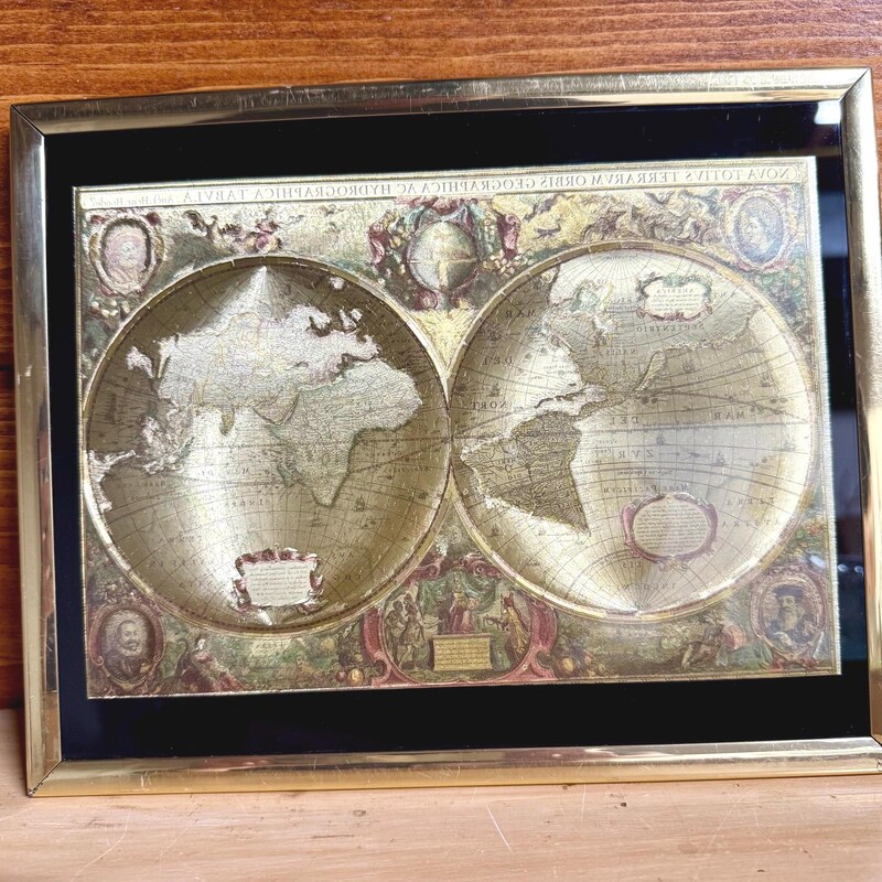 Gold Foil World Map - Etsy