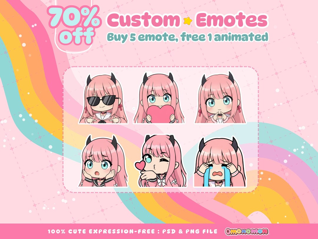 Twitch Emote Commission | Custom Digital Emotes | Vtuber Expression ...