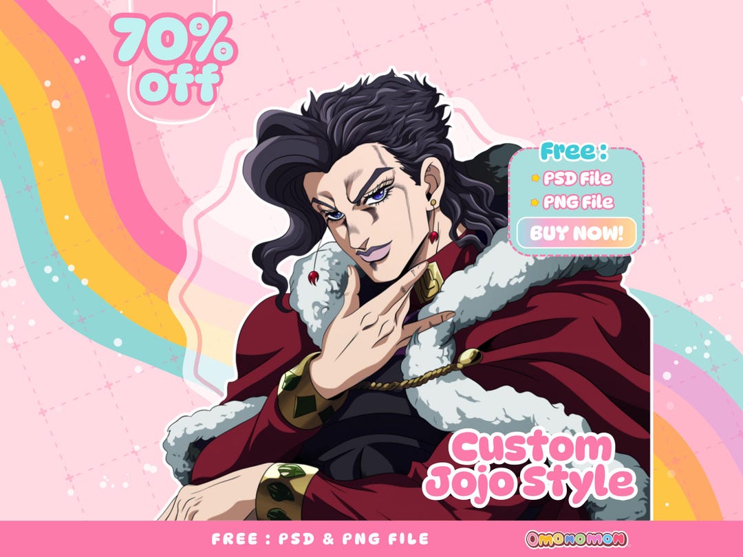 JOJO Style Anime PFP | Original Digital Portrait | Personalized ...