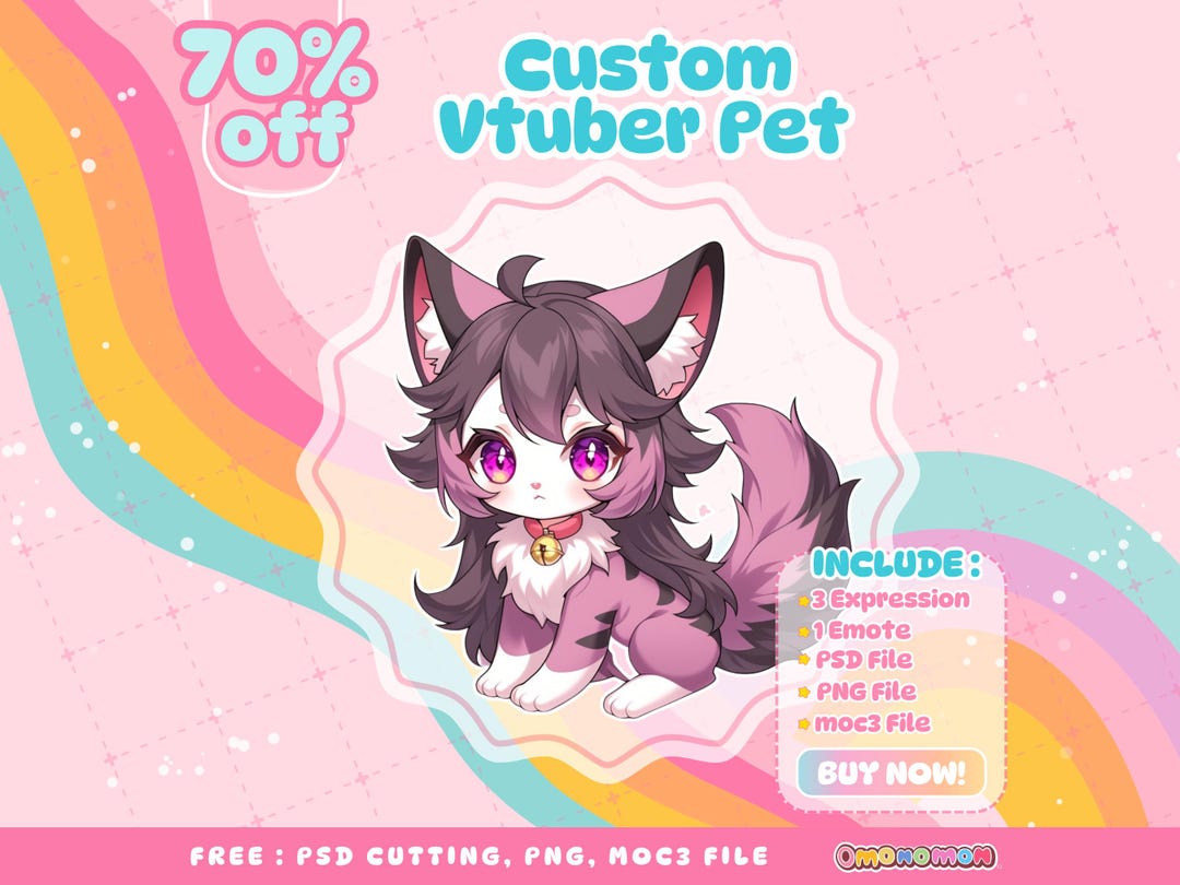 Custom Vtuber Pet | Digital Mascot Companion | Streaming Character ...