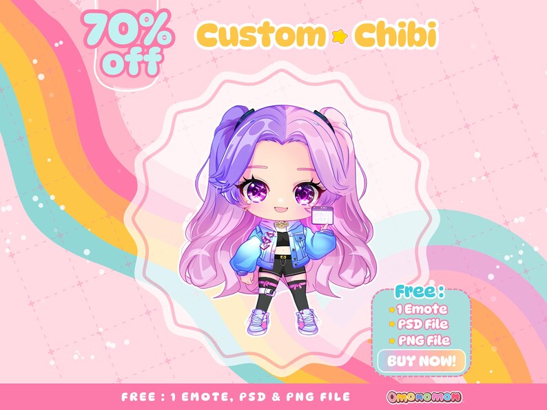 Custom Chibi Art - Character Drawing Commission PNG Illustration ...