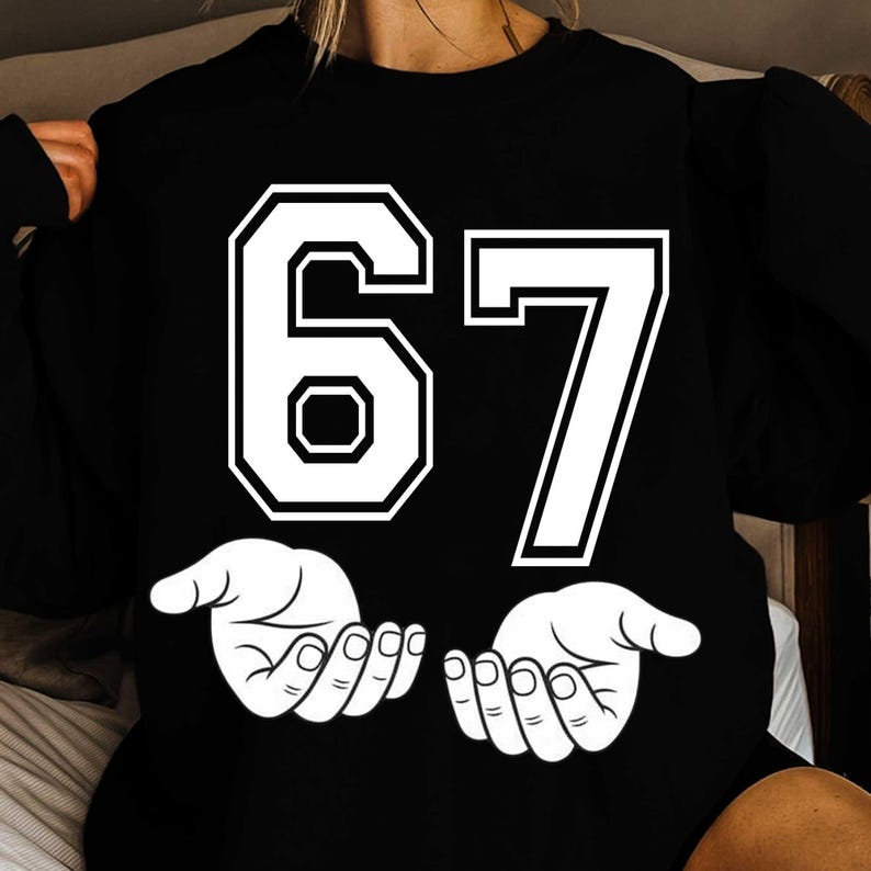 Viral 6 7 Six Seven Funny Hands Meme PNG, 67 Funny Viral Internet Meme ...