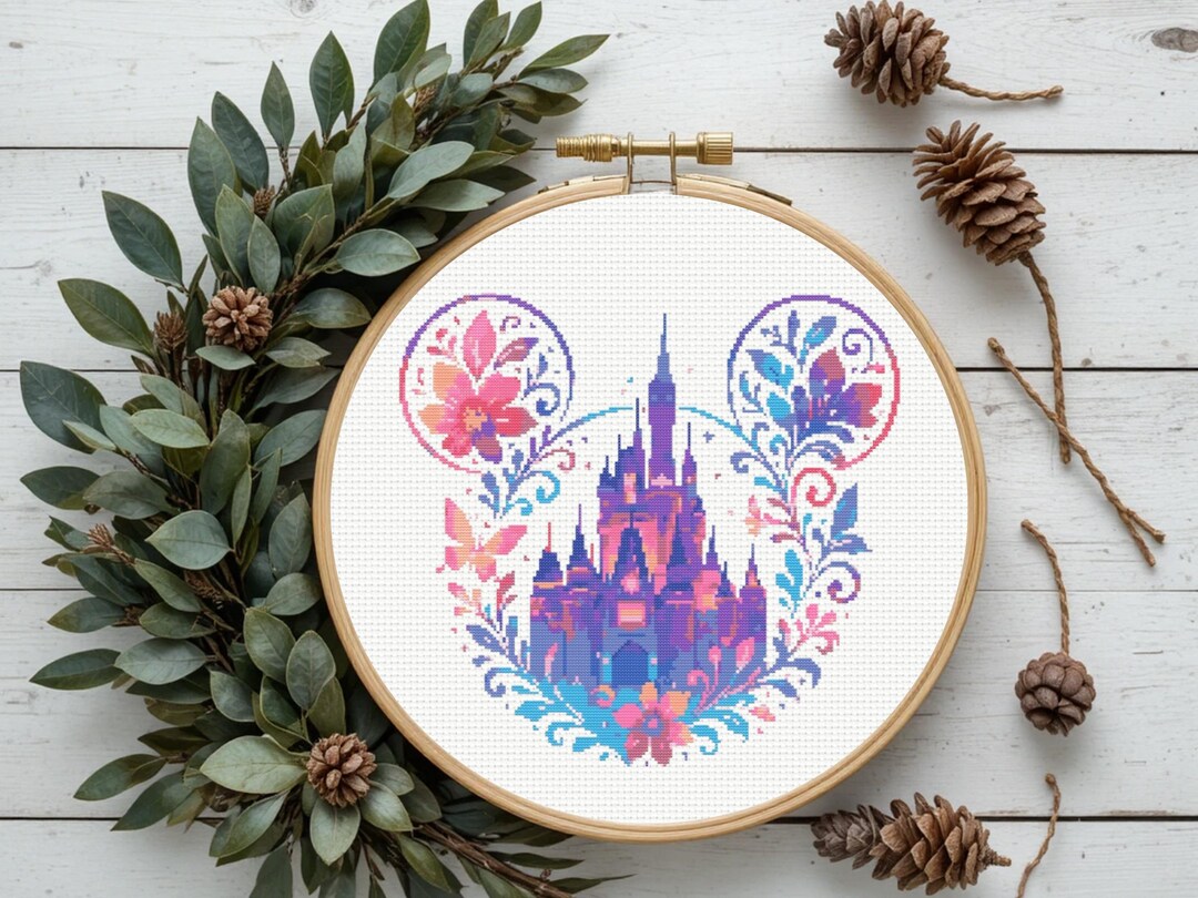 Wonderland Cross Stitch Pattern, Princess Castle Cross Stitch Patterns ...