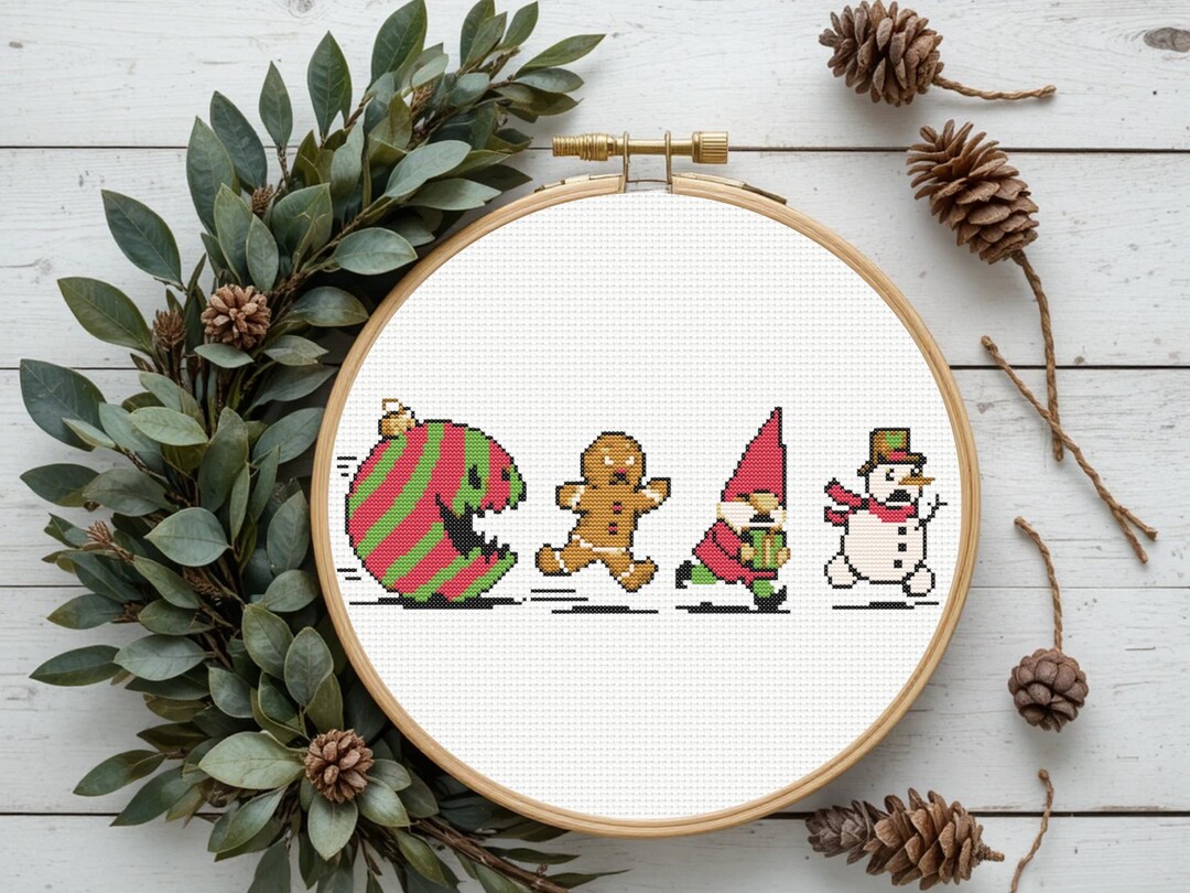 Christmas Panic Cross Stitch Pattern, Funny Christmas Cross Stitch ...