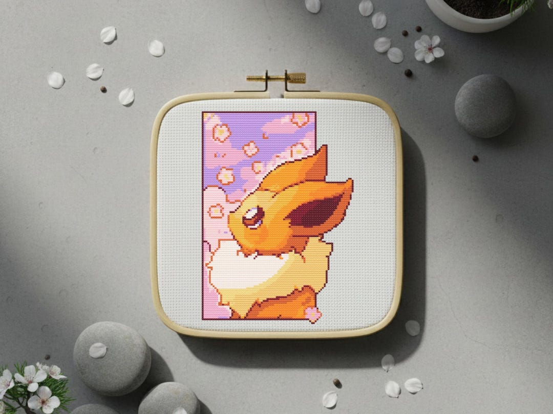 Eevee Cross Stitch Pattern, Pokemon Cross Stitch Patterns, Anime Cross ...