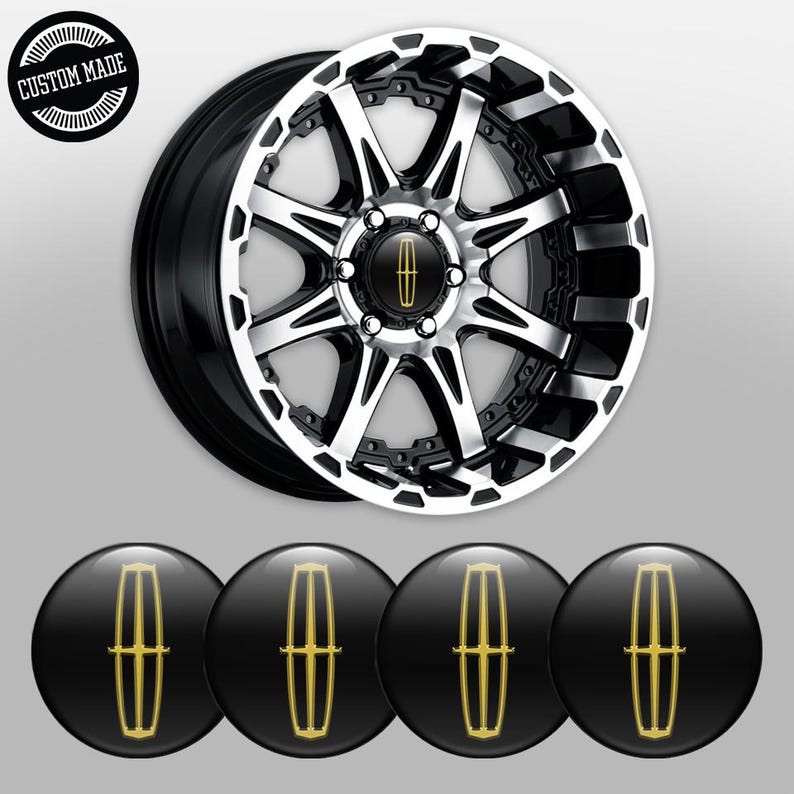 Wheel Center Cap Stickers for Lincoln,domed Epoxy Resin Emblems (set of ...
