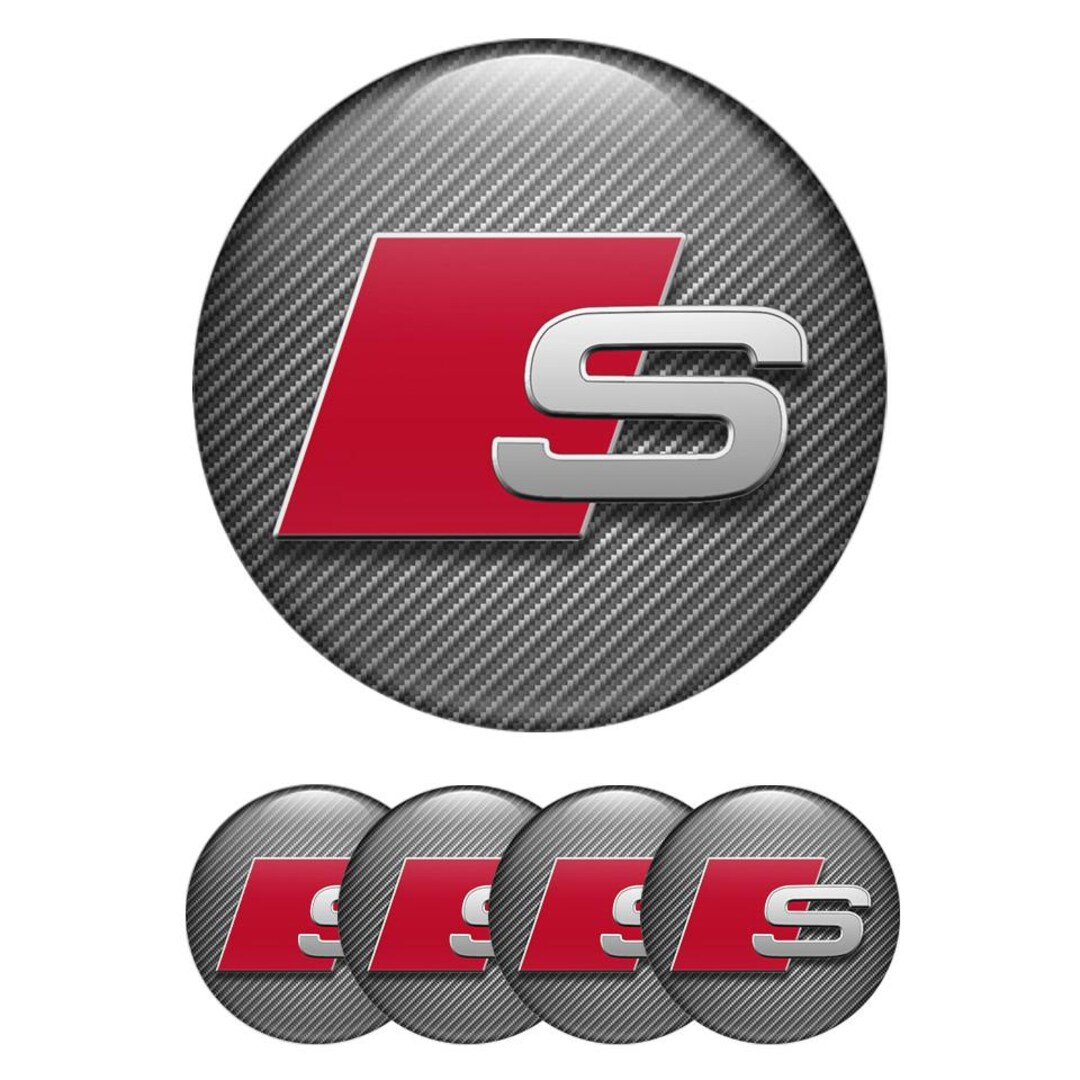 Wheel Center Cap Stickers S Line (set of 4),domed Epoxy Resin Emblems ...
