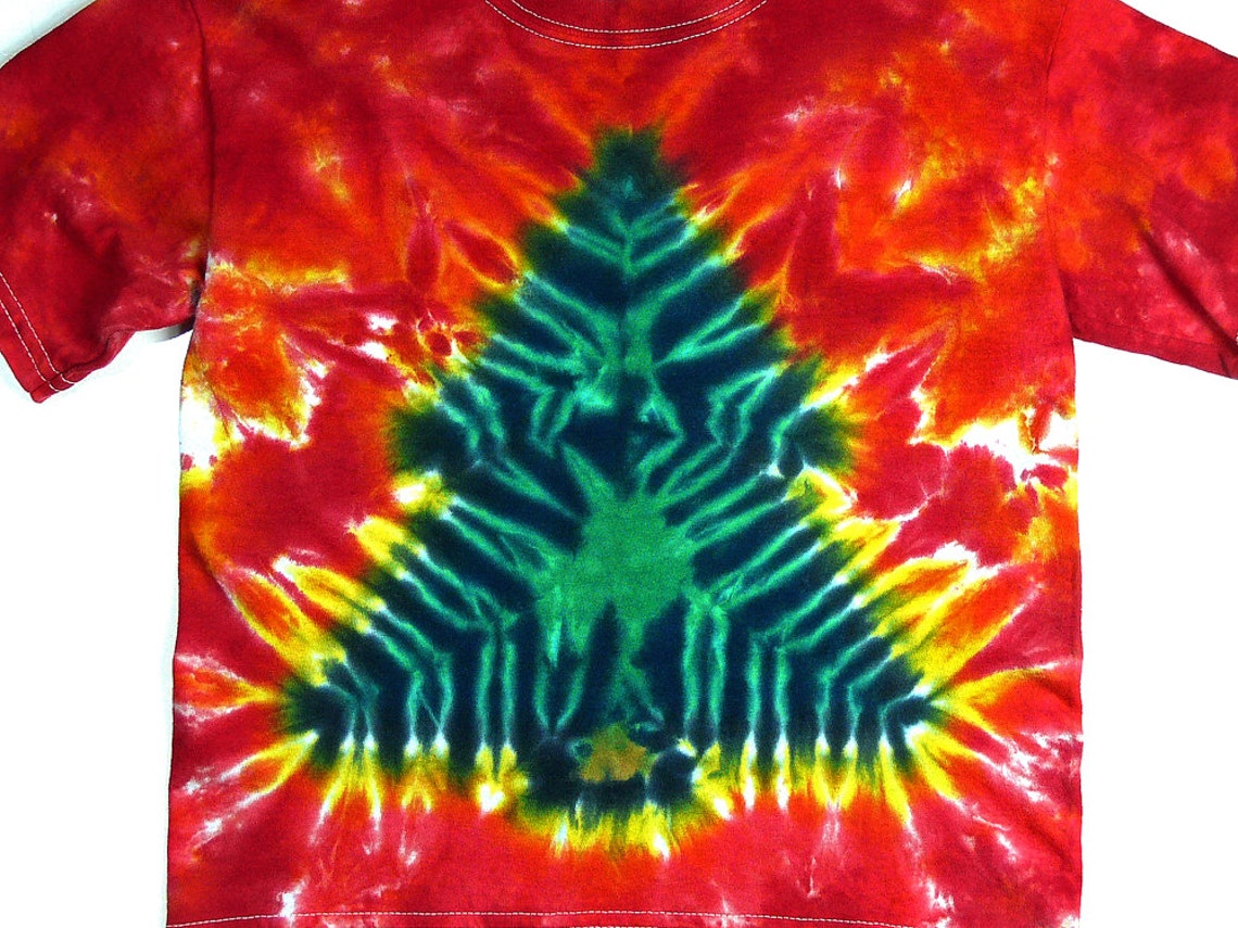 Adult Long Sleeve Christmas Tree Tie Dye Shirt, Unisex Sizing, Family ...