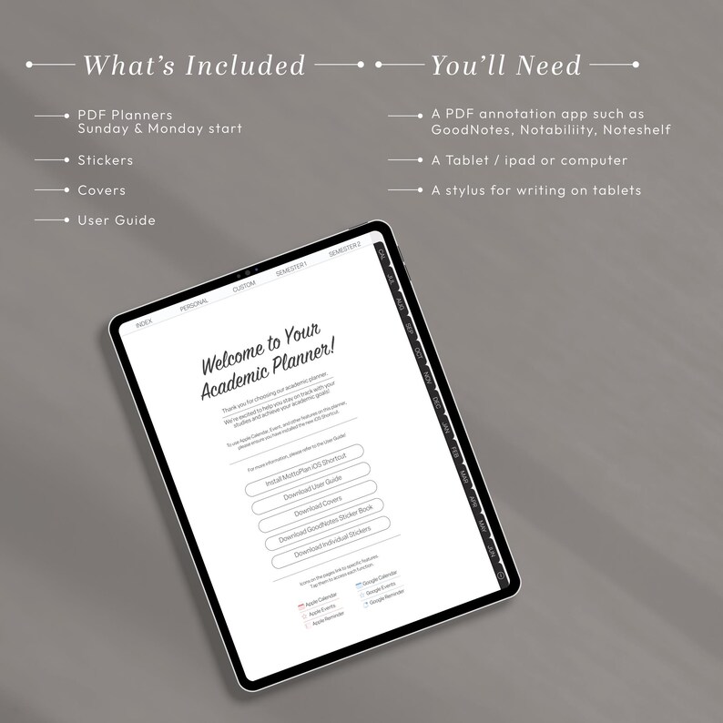 Student Digital Planner 2025-2026 – Semester Organizer, Class Tracker ...