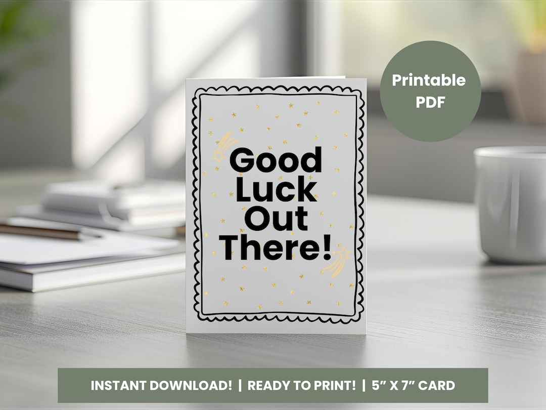 Coworker Farewell Card Printable, Good Luck Out There, Office Leaving ...