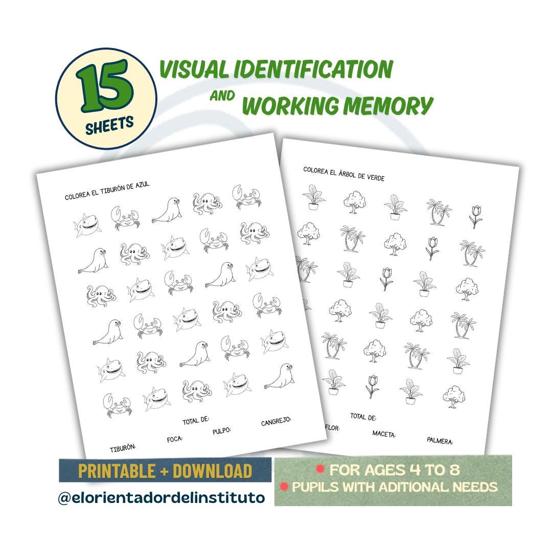 Visual Discrimination Worksheets | 15 Printable Pages | Preschool ...