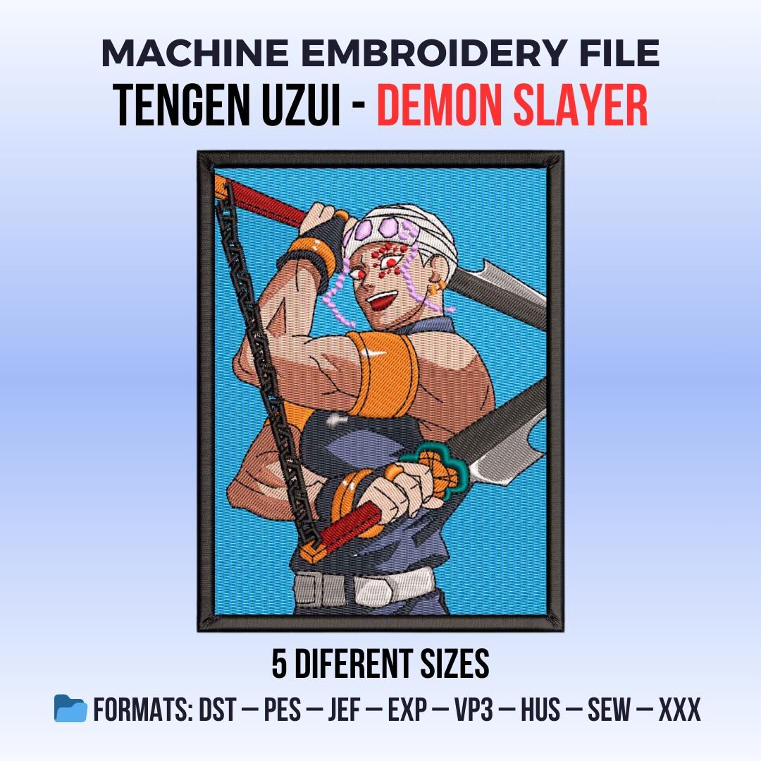 Tengen Uzui Demon Slayer Embroidery File – Digital Design for ...