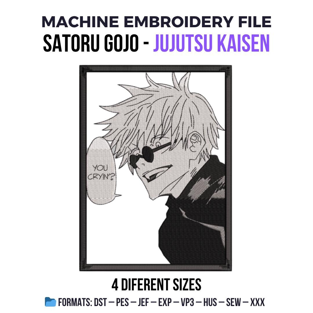 SATORU GOJO Jujutsu Kaisen Embroidery Design – Digital Design for ...