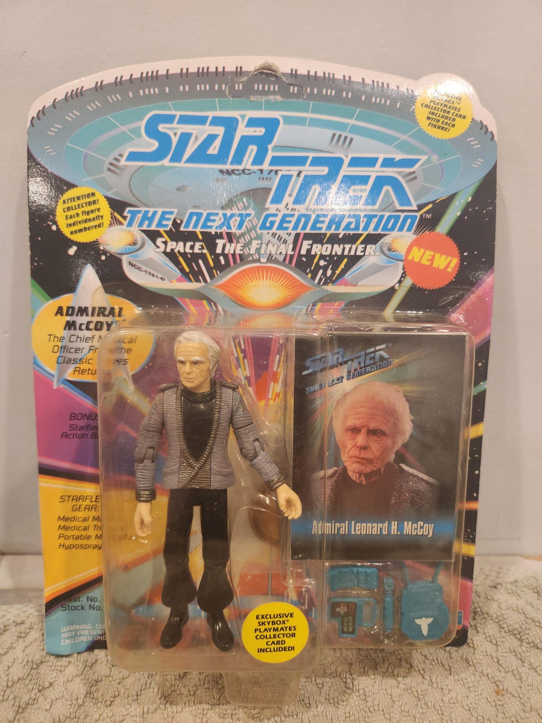 1993 Vintage " ADMIRAL Mccoy " Star Trek the Next Generation Unopened ...