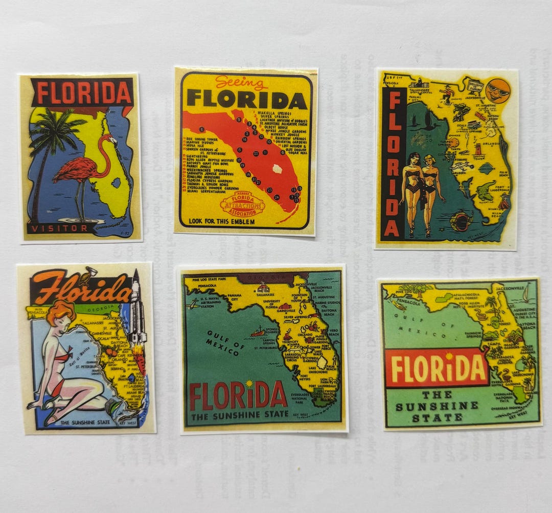 1950s Florida Decals - Etsy